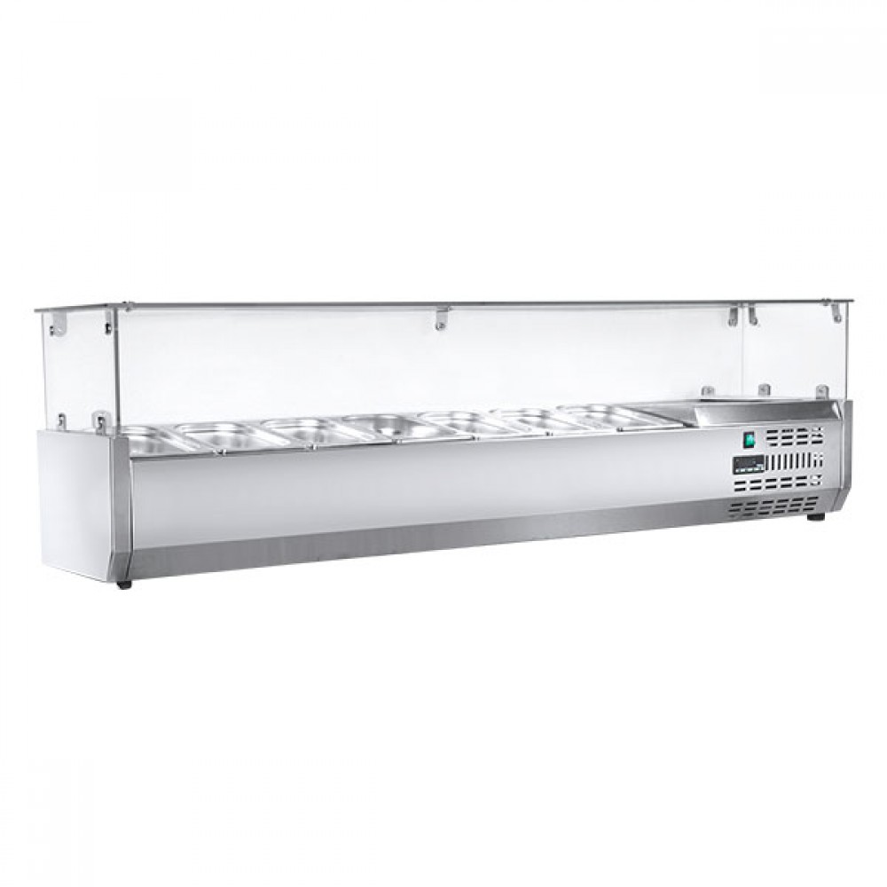 ΕΠΙΤΡΑΠΕΖΙΑ ΒΙΤΡΙΝΑ SAPI122T3 122x40x45 ΝΙΚΙ ΙΝΟΧ